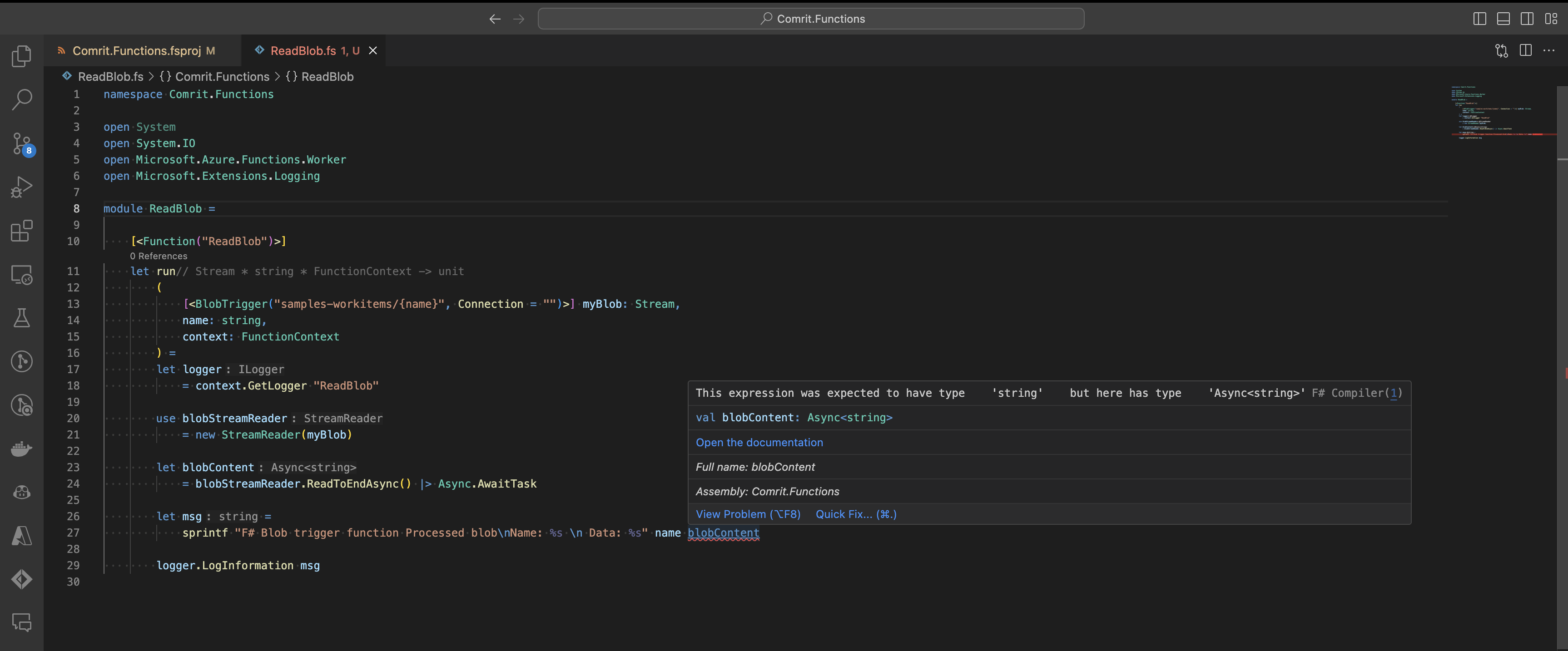 Blob Trigger Function F Isolated Template Contains A Compiler Error · Issue 3453 · Azureazure