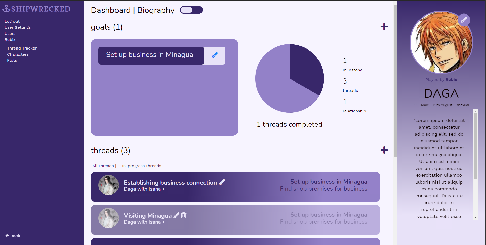 GitHub - ceweager/ShipWrecked: Ongoing project. A website for tracking roleplay characters and ...