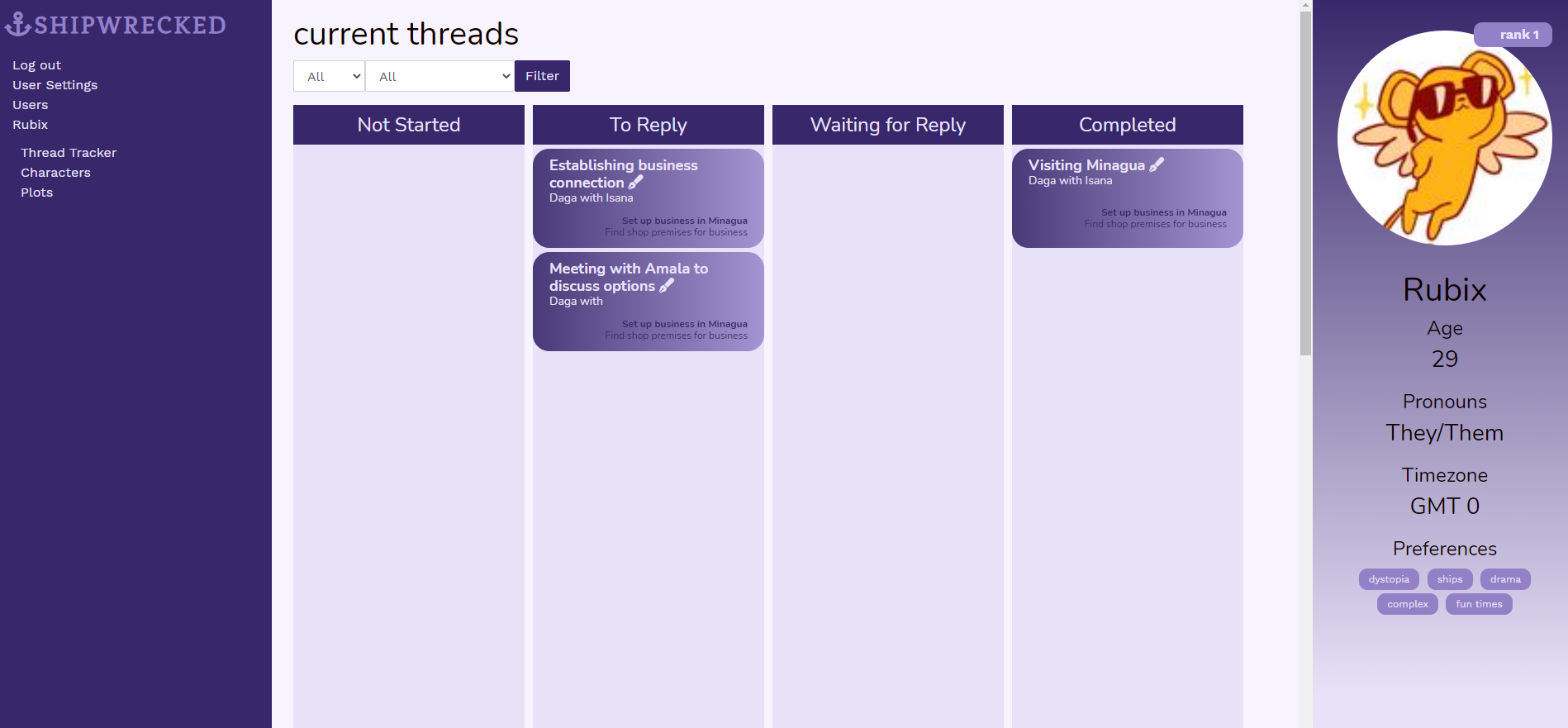GitHub - ceweager/ShipWrecked: Ongoing project. A website for tracking roleplay characters and ...