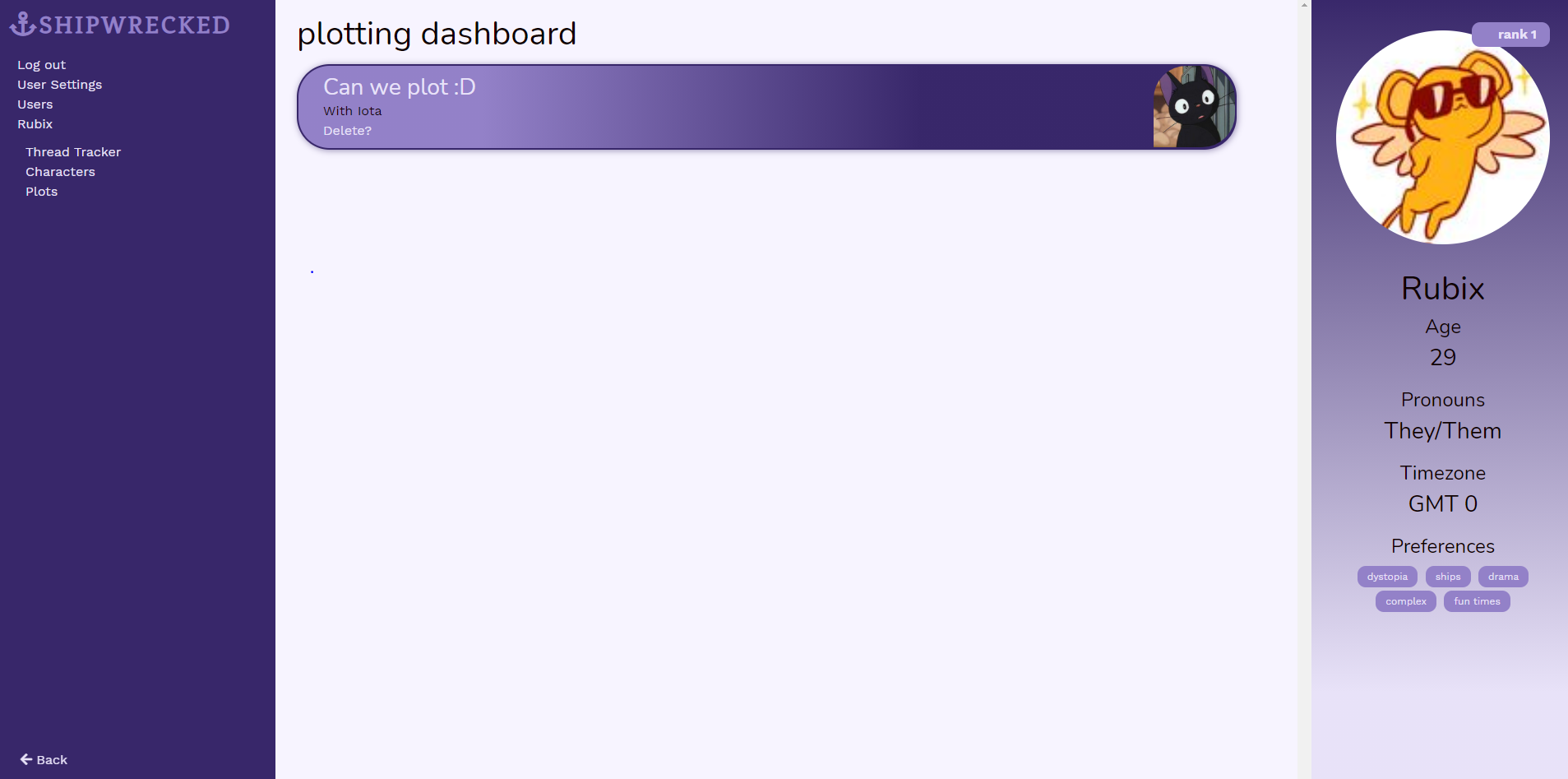 GitHub - ceweager/ShipWrecked: Ongoing project. A website for tracking roleplay characters and ...