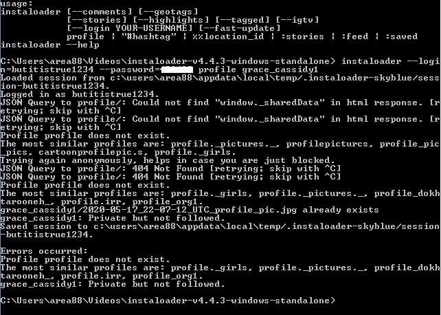 Private Accounts don't exist? · Issue #640 · instaloader/instaloader · GitHub