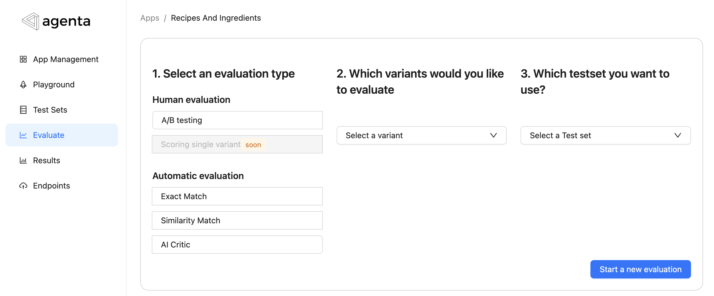 New evaluation form is not responsive · Issue #202 · Agenta-AI/agenta · GitHub