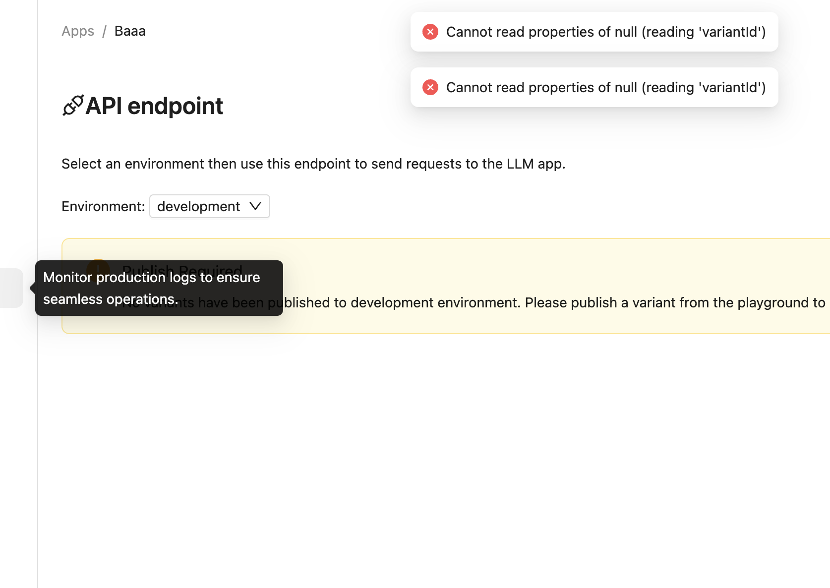 [Bug] Error when visit /endpoints view · Issue #710 · Agenta-AI/agenta · GitHub