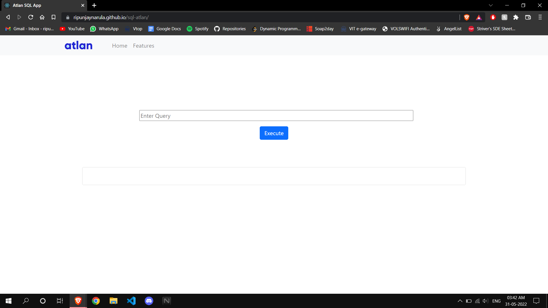 Github Ripunjaynarulasql Atlan A Web Based Application Capable Of Running Sql Queries And 6352