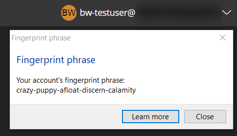 Account Fingerprint Phrase does not match in Windows portable desktop app · Issue #5297 ...