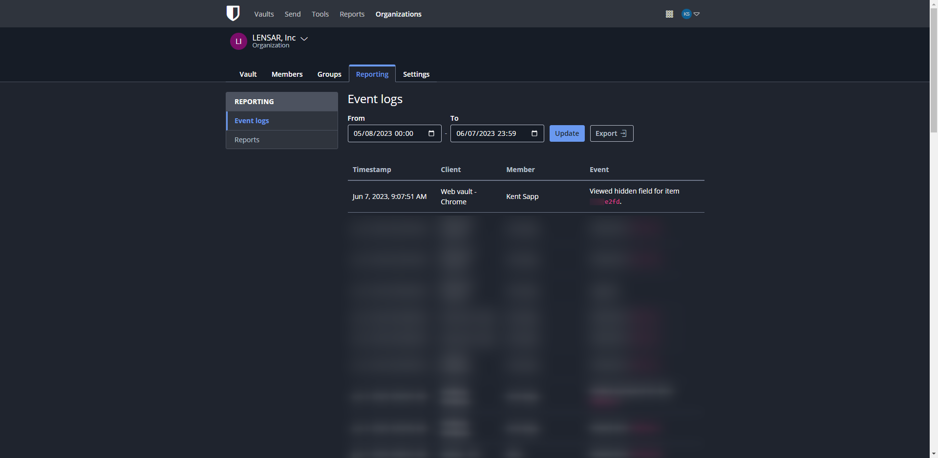 Web Vault Greyed Out - Cannot Click After View Item from Enterprise Event Logs · Issue #5579 ...