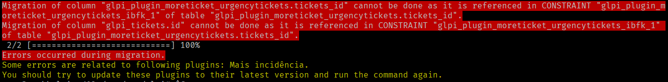 Error un Upgrading do 1.7.1 - SQL Error · Issue #109 · InfotelGLPI/moreticket · GitHub