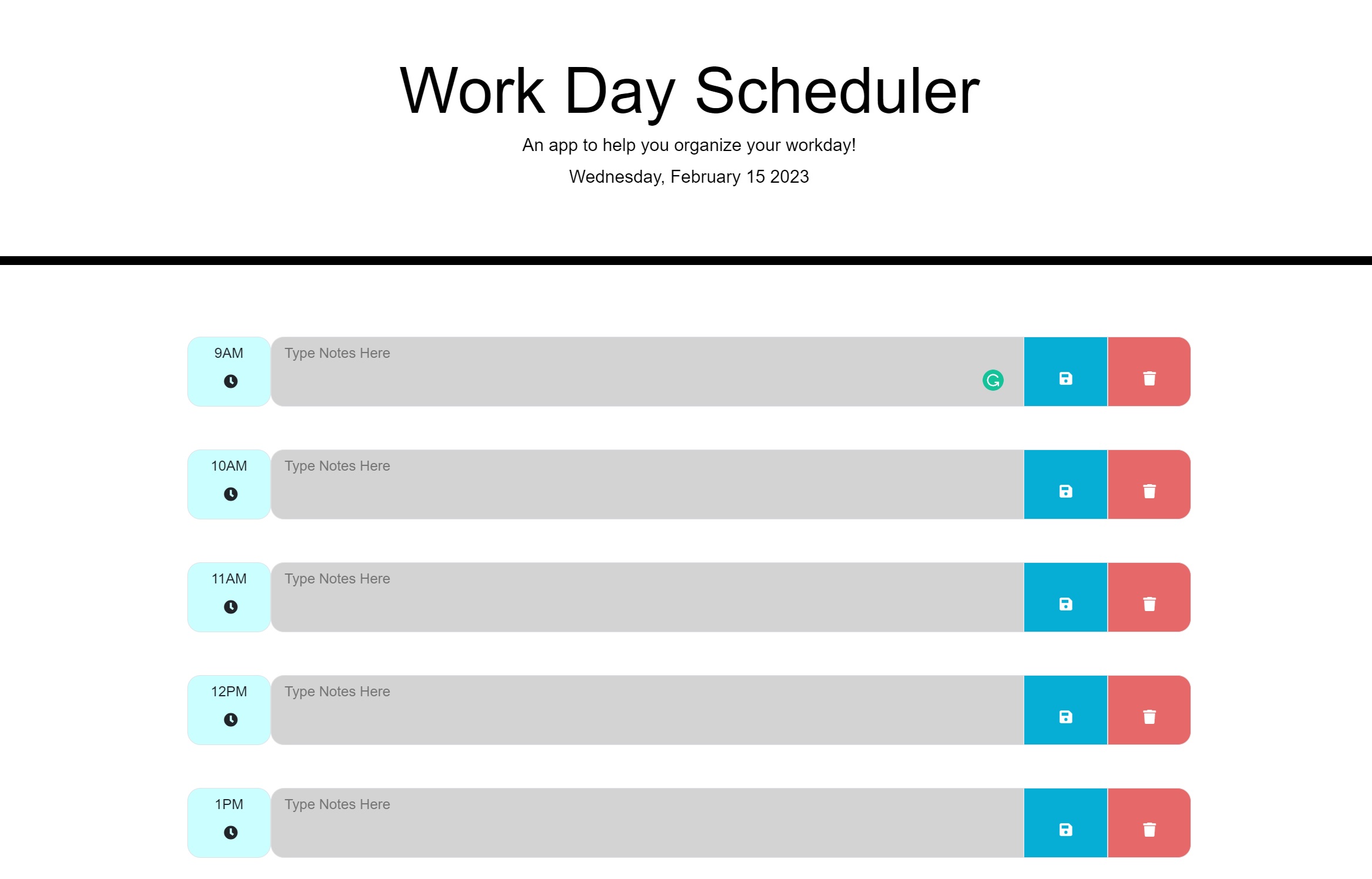 GitHub - ackermanjs/WorkDaySchedulerChallenge5: Work Day Scheduler