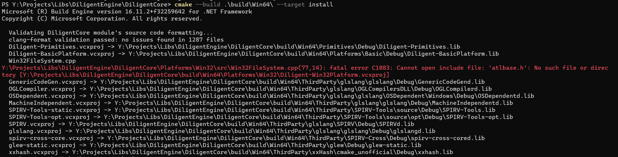 Windows build output · Issue #266 · DiligentGraphics/DiligentEngine · GitHub