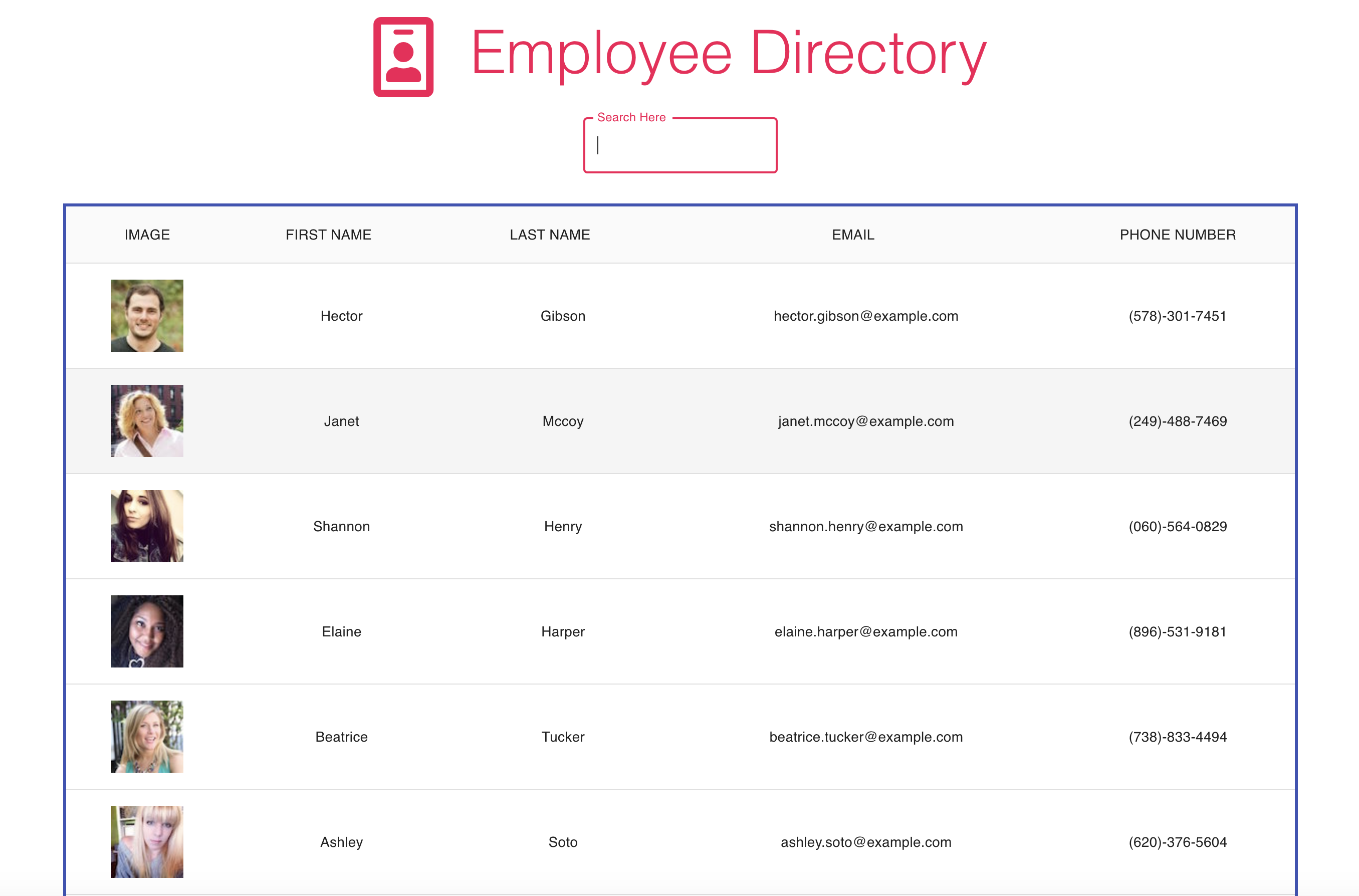 GitHub - johnstoc13/employee-directory