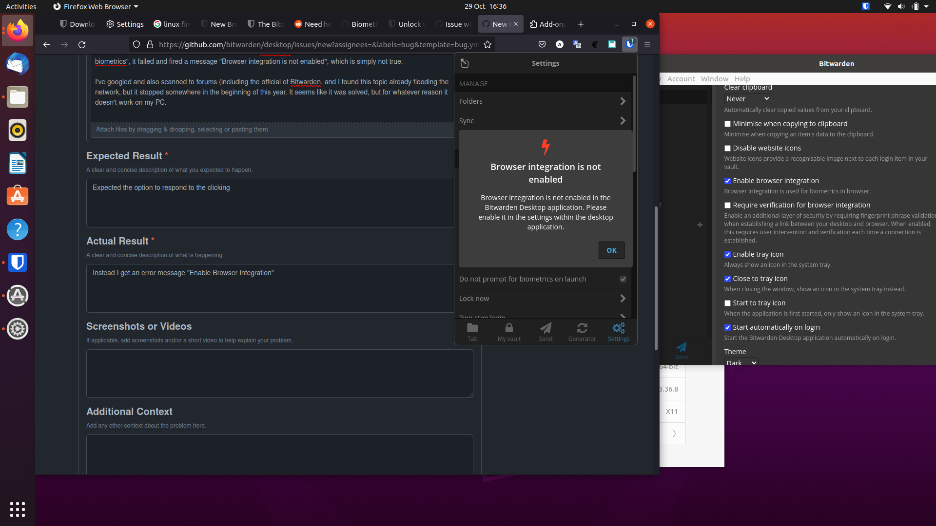 Browser integration is not enabled · Issue #1132 · bitwarden/desktop · GitHub