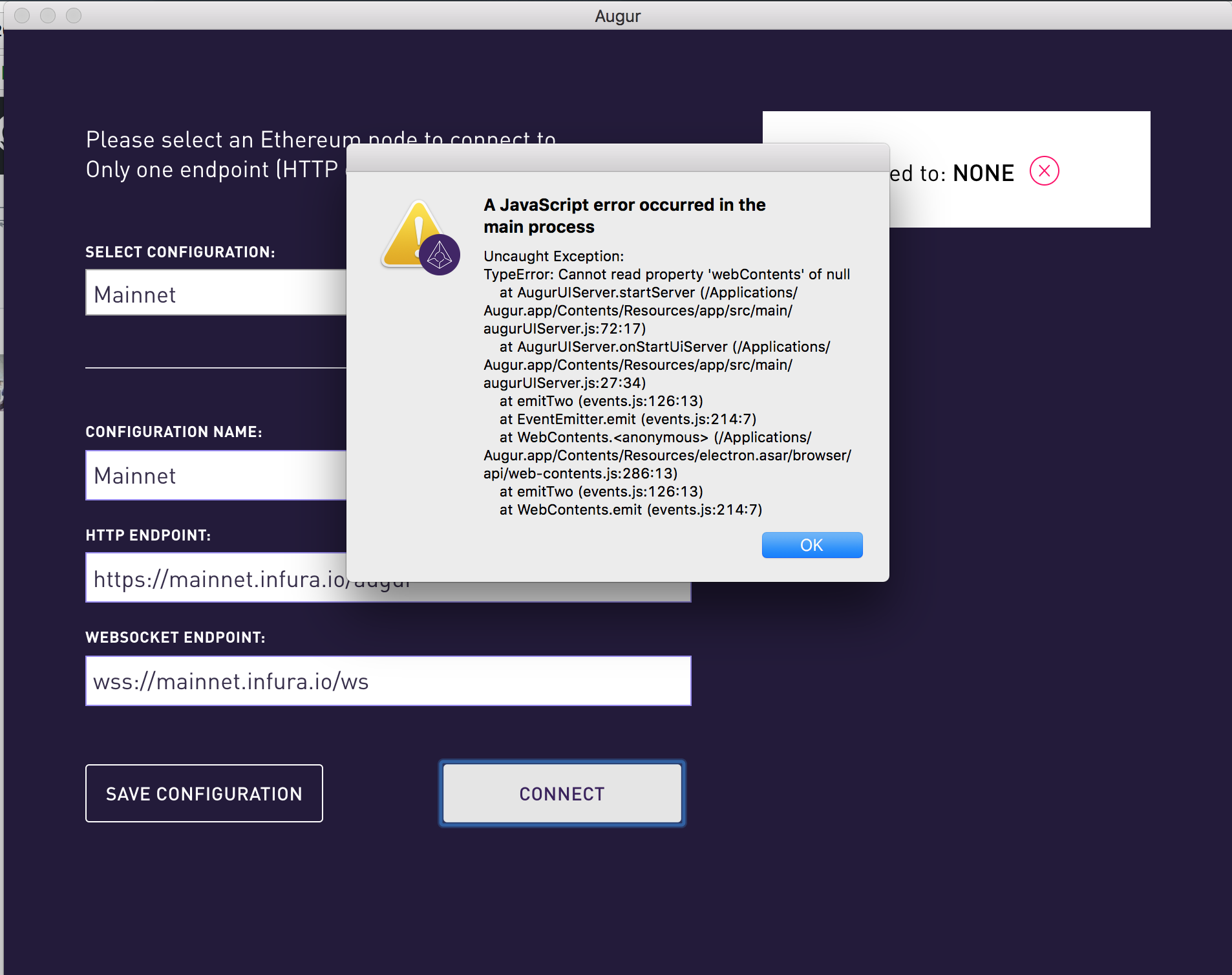 Cannot read property 'webContents' of null · Issue #271 · AugurProject/augur-app · GitHub