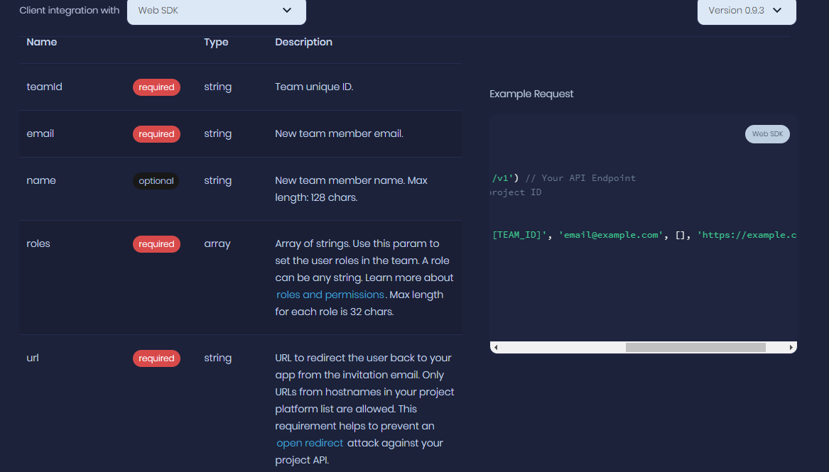 Create Team Membership arguments are swapped · Issue #1505 · appwrite/appwrite · GitHub