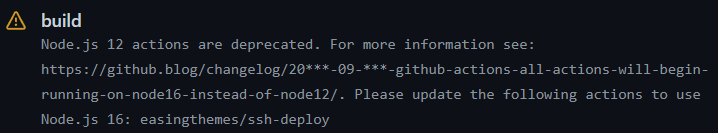Use Node Js 16 · Issue 82 · Easingthemes Ssh Deploy · Github