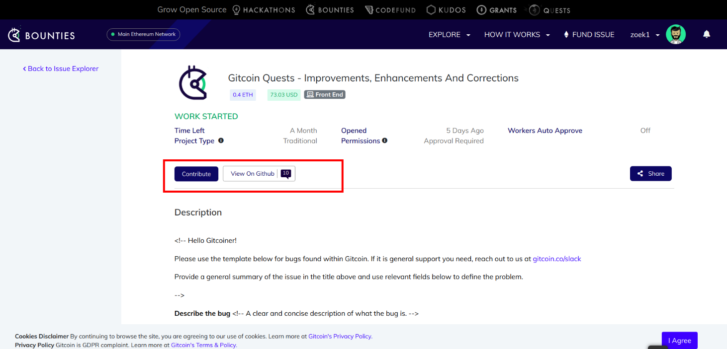 Gitcoin Quests - Improvements, enhancements and corrections · Issue #5379 · gitcoinco/web · GitHub