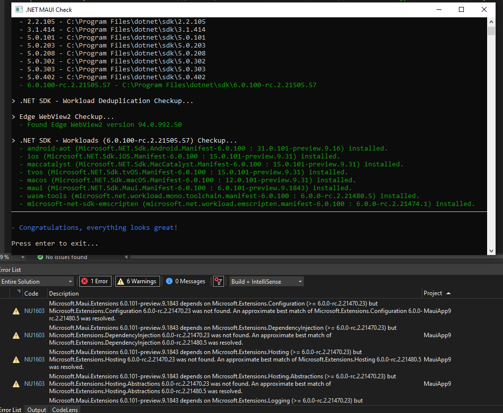 Multiple NU1603 warnings with Microsoft.Maui.Extensions 6.0.101-preview.9.1843 · Issue #2934 ...