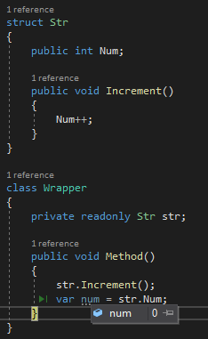 Proposed Analyzer: Prevent invocation of non-pure methods from readonly value-type fields ...