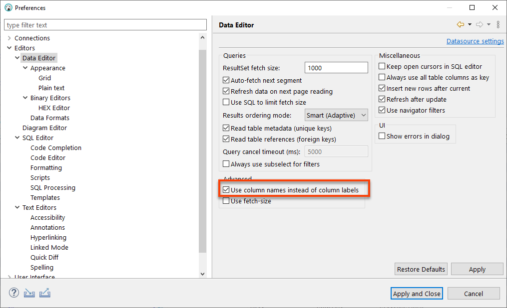 Column labels are not showing on IBMi / DB2 / AS400 JDBC driver · Issue #13335 · dbeaver/dbeaver ...