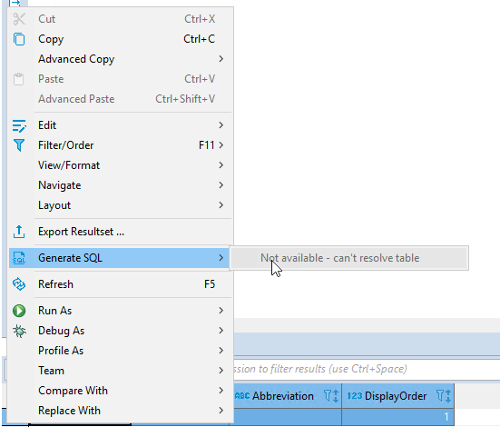 Generate Sql Not Available Without Specifying Schema Even Though Default Schema Already Defined