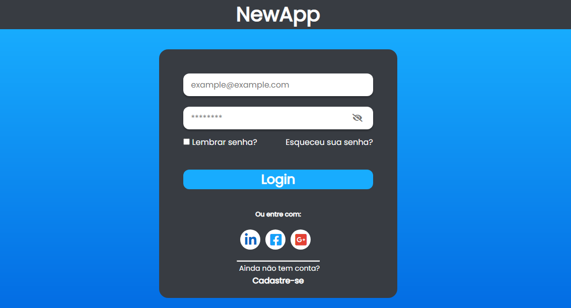 GitHub - M-Canibal/Login-NewApp: Novo projeto de login
