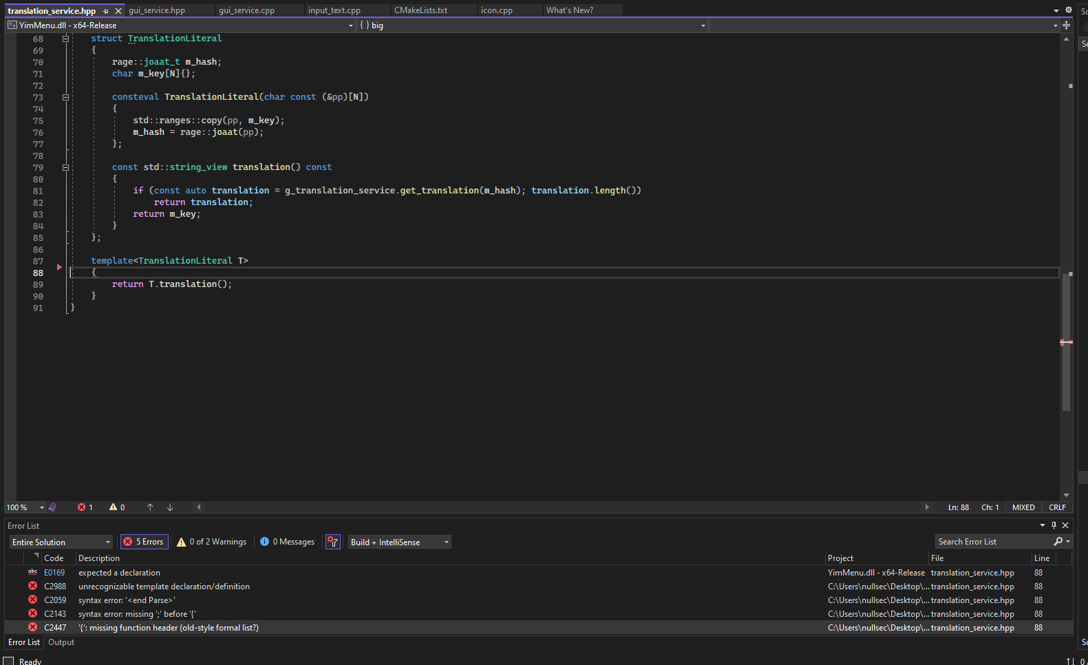 compiling error ? · YimMenu YimMenu · Discussion #1445 · GitHub