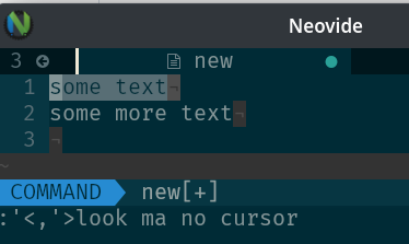Typing after entering command mode : too quickly loses the cursor ...