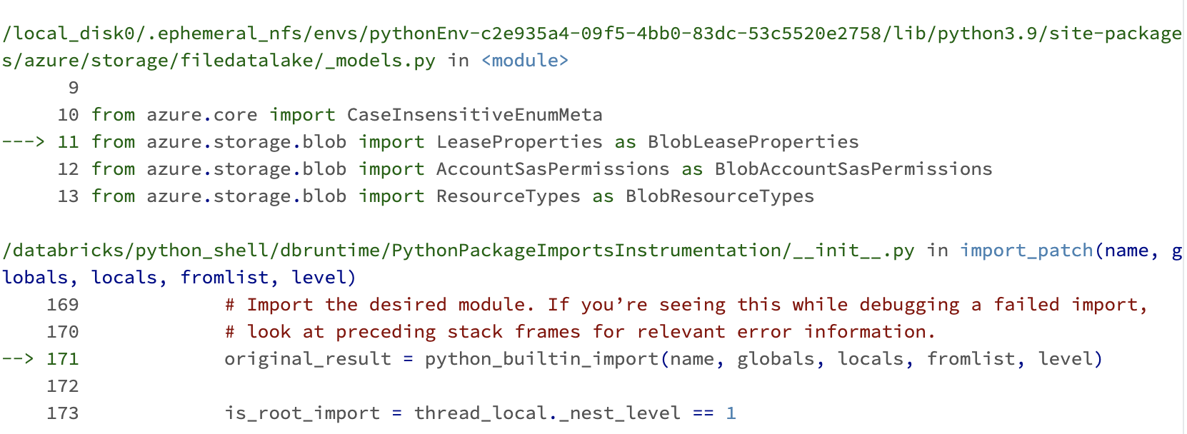 Import error in Azure storage blob client · Issue #28991 · Azure/azure-sdk-for-python · GitHub