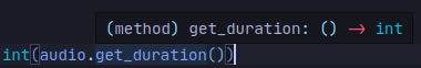 `Audio.get_current_position` and `Audio.get_duration` returns `str` instead of `int` · Issue ...