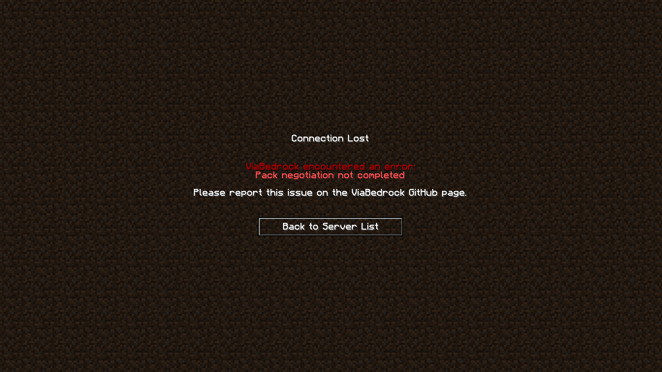 Bedrock: Server Resource packs don't work · Issue #218 · ViaVersion/ViaFabricPlus · GitHub