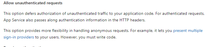 "Allow unauthenticated access" not working for Linux/Python function ...
