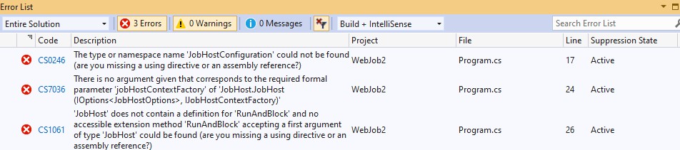 Microsoft.Azure.WebJobs includes an old version of Microsoft.Extensions.Hosting · Issue #2381 ...