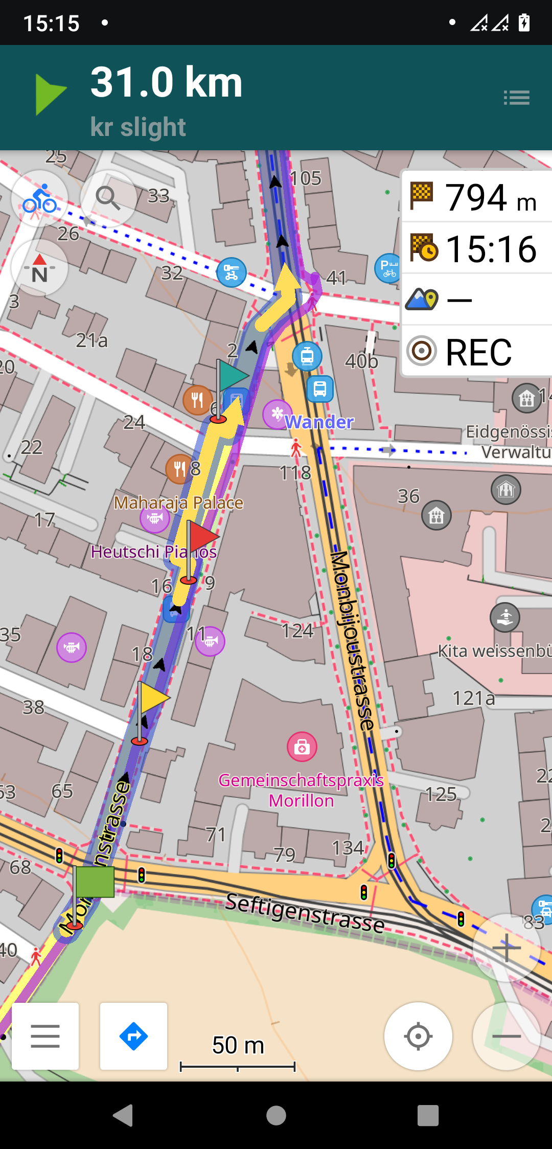Bicycle Routing Osmand Navigates Through Sidewalk For A Short Segment · Issue 18306