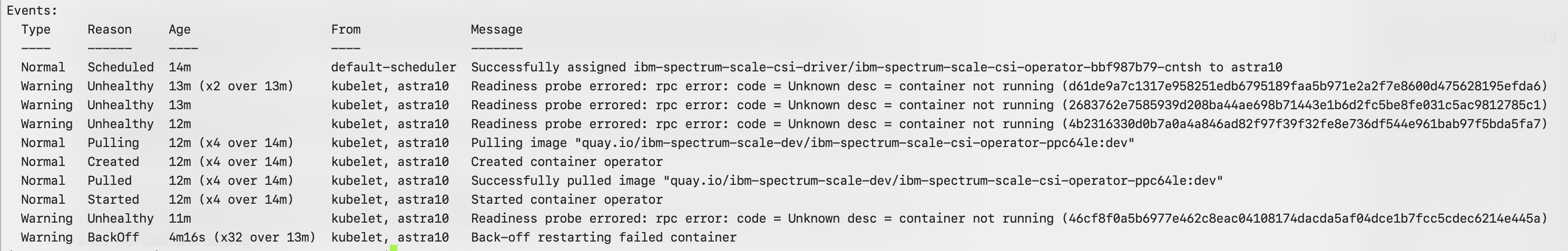 ppc64le Kubernetes Operator Pod Error · Issue #286 · IBM/ibm-spectrum ...