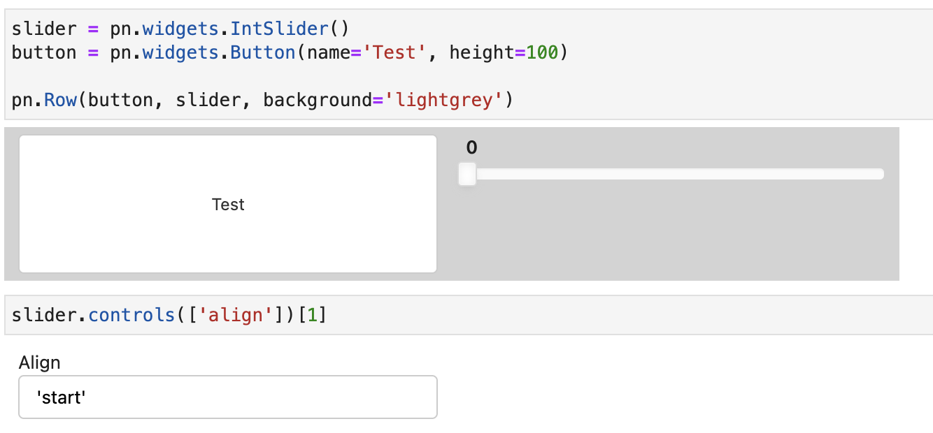 Changing the align param with the .controls widget returns 'invalid' · Issue #4295 · holoviz ...