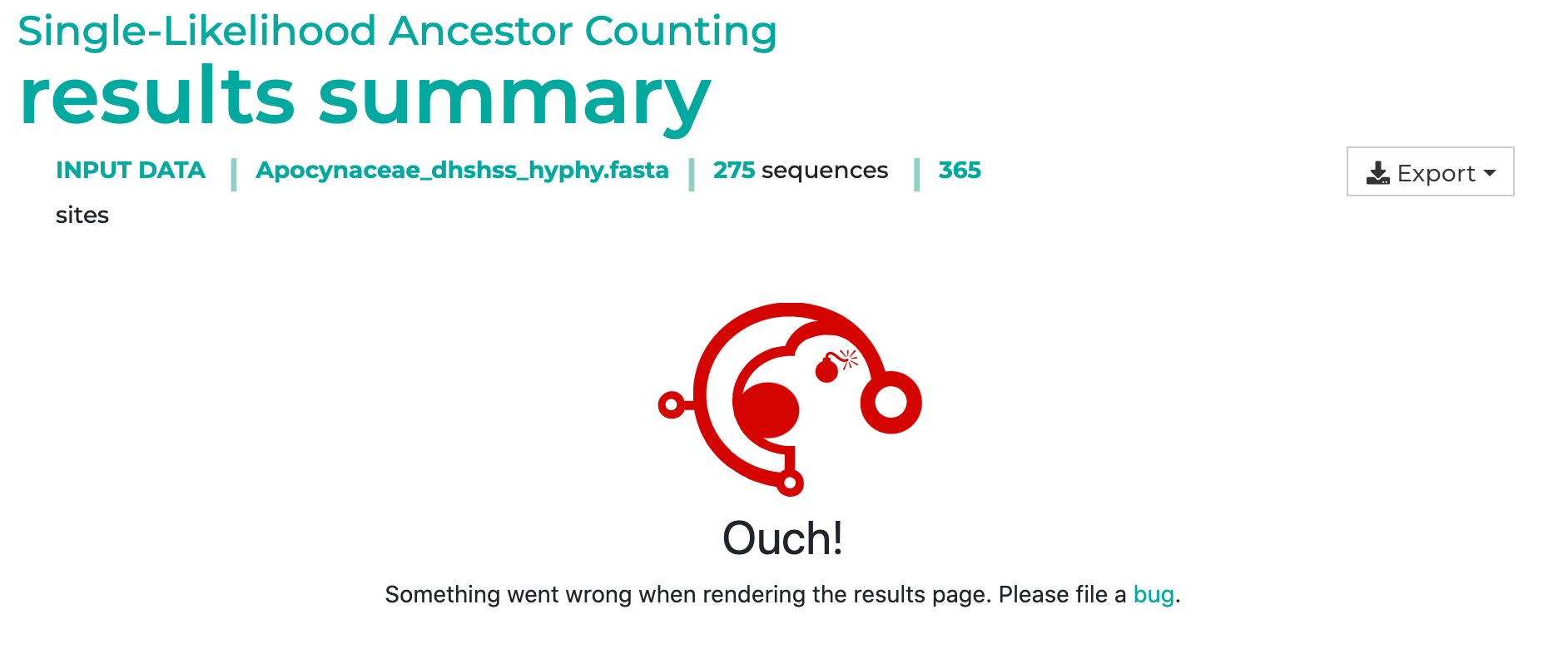 SLAC Phylogenetic alignment bug · Issue #1165 · veg/hyphy · GitHub
