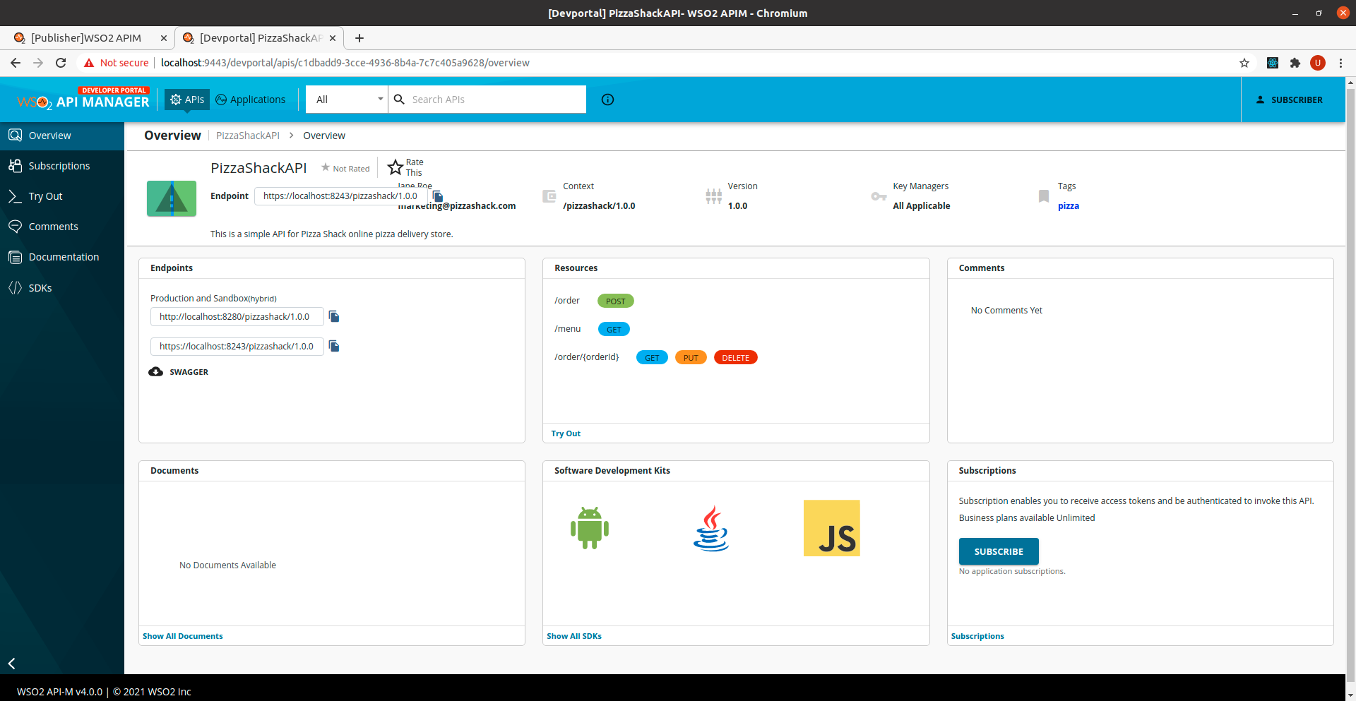 Devportal API overview page Endpoint field obscures data · Issue #10055 · wso2/product-apim · GitHub