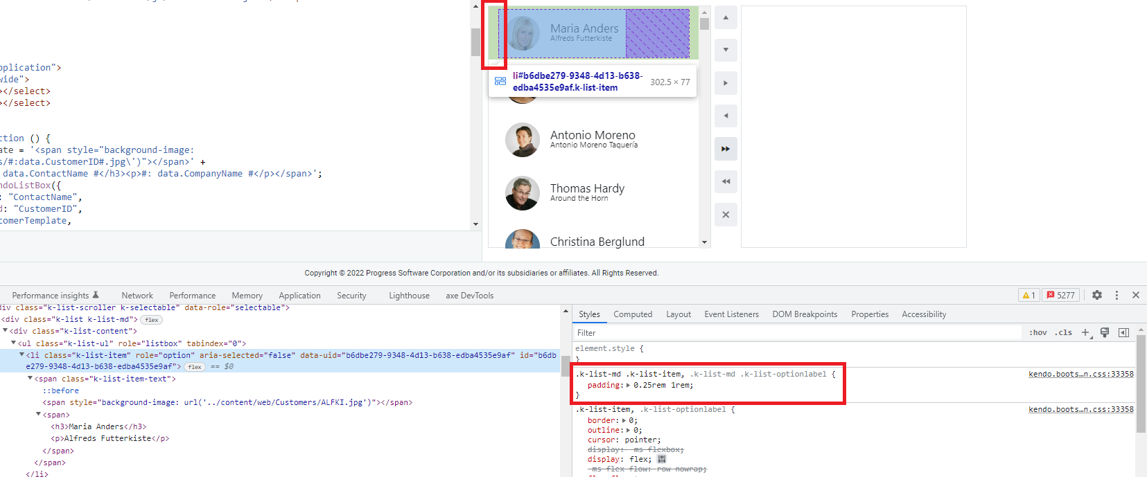 Unexpected space above each listbox item · Issue #6968 · telerik/kendo-ui-core · GitHub