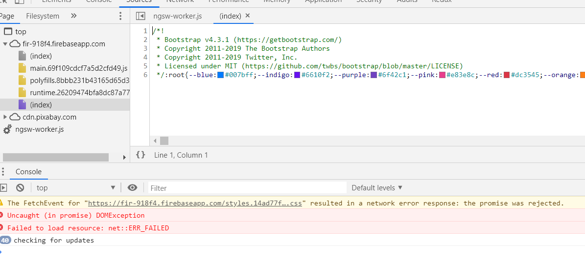 css file is missing randomly (service worker reject promise) · Issue ...