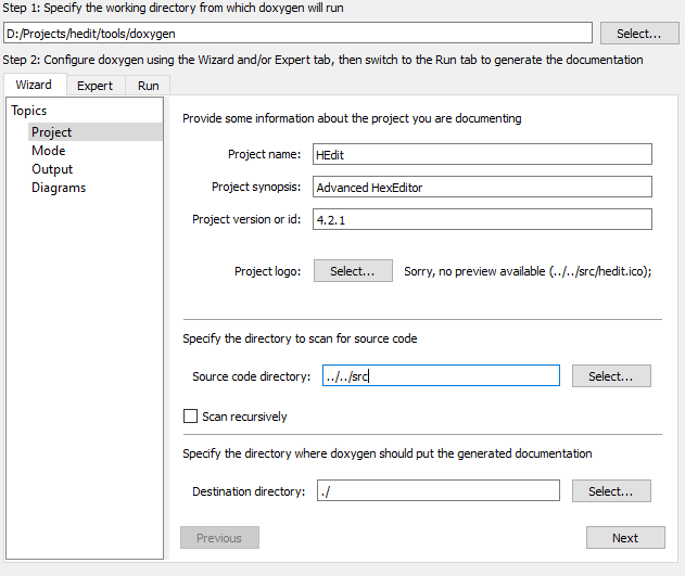 Doxywizard 1.8.19 (Windows): Source code directory seems to be ignored · Issue #7951 · doxygen ...