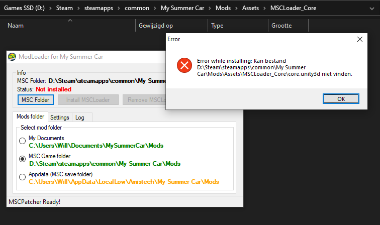 MSCLoader_Core\core.unity3d removed upon installing · Issue #120 · piotrulos/MSCModLoader · GitHub