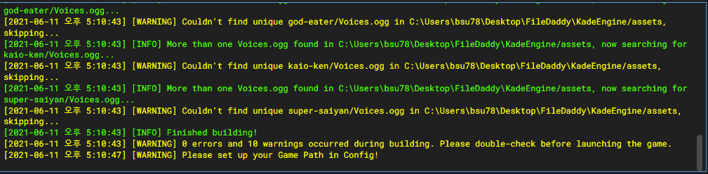 file daddy warning Couldn't find unique (vocie file or map file directory) · Issue #36 · TekkaGB ...