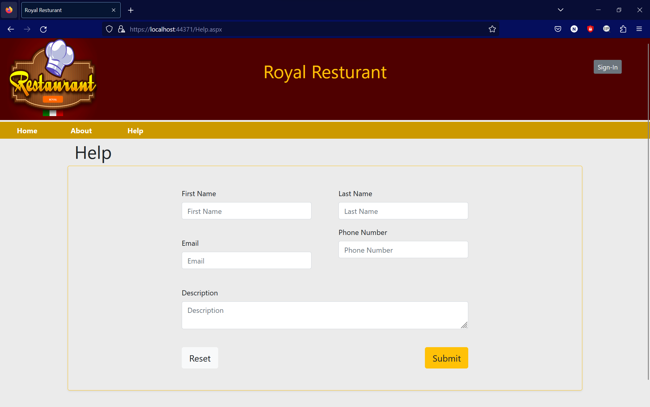 GitHub - nabaajafar/RestaurantSystem