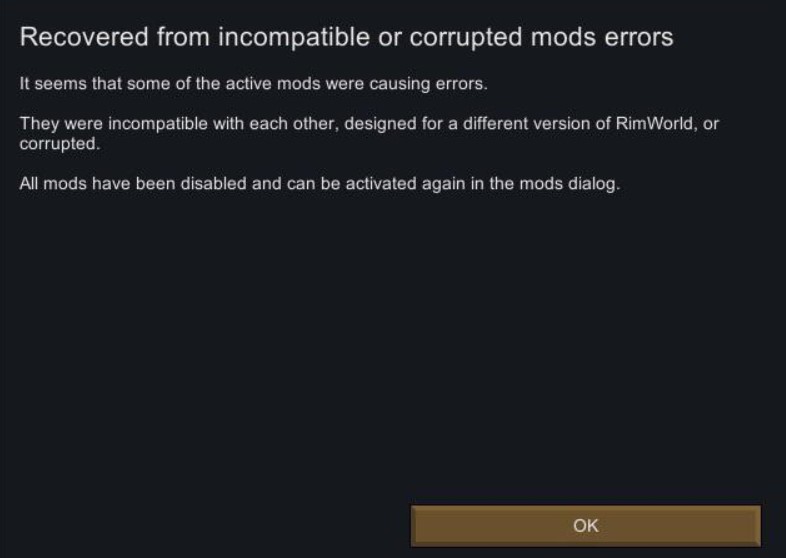 [Bug]: "Recovered from incompatible or corrupted mods errors" · Issue #2213 · CombatExtended ...