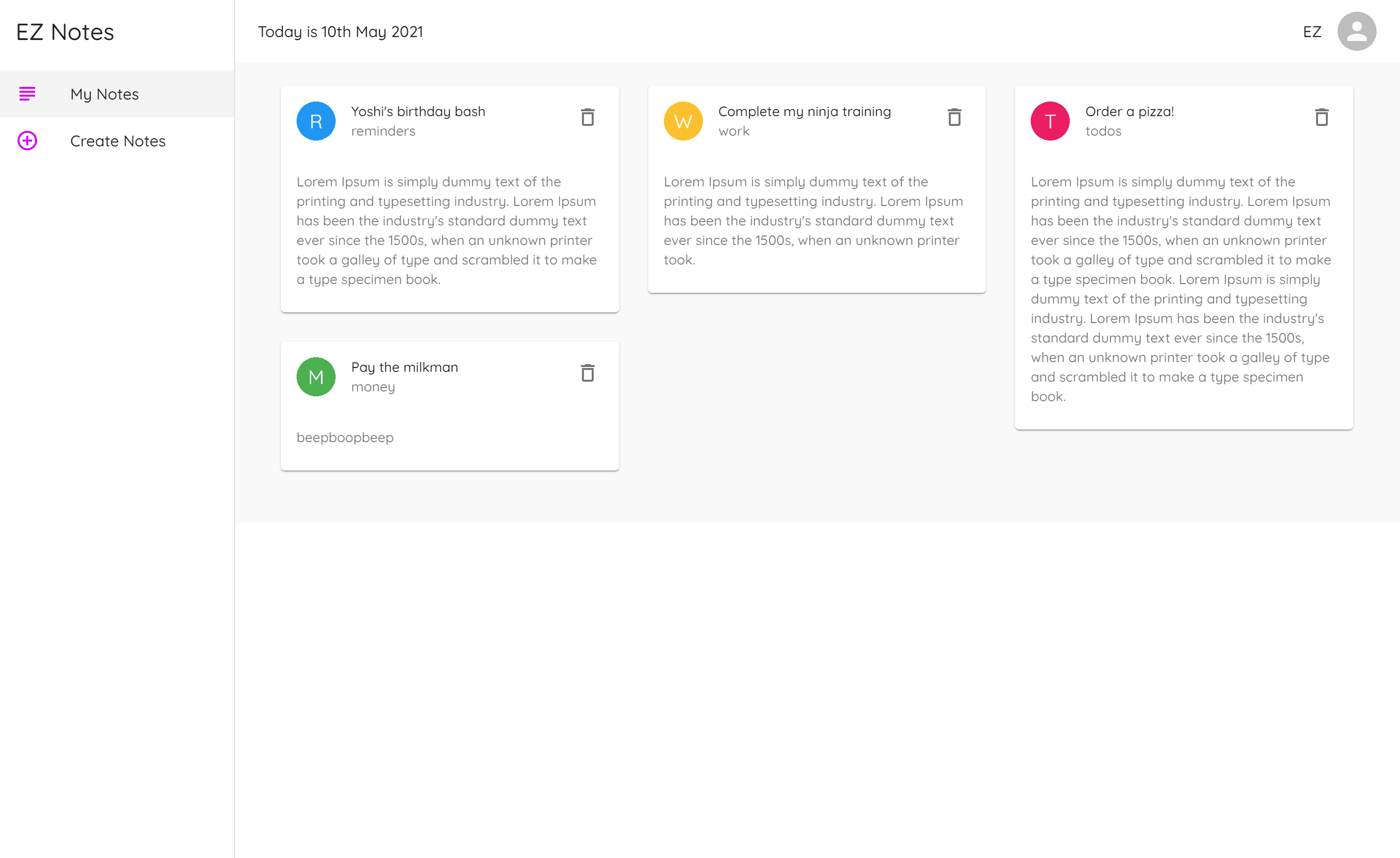 GitHub - ezzylan/ez-notes: A simple note editor made using React and ...