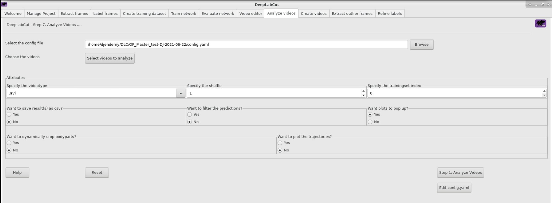 Problems with refinement of single animal analysis after update to DLC ...