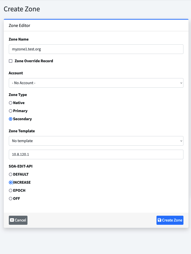 Can Not Create Secondary Zone · Issue 1539 · Powerdns Admin Powerdns