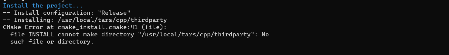make install error · Issue #198 · TarsCloud/TarsCpp · GitHub