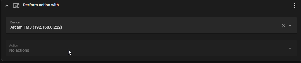 How can I add an action using the ARCAM integration? · Issue #25337 ...