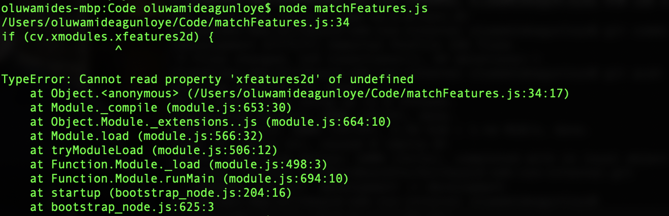 xmodules and xfeatures2d are not found and undefined respectively · Issue #605 ...
