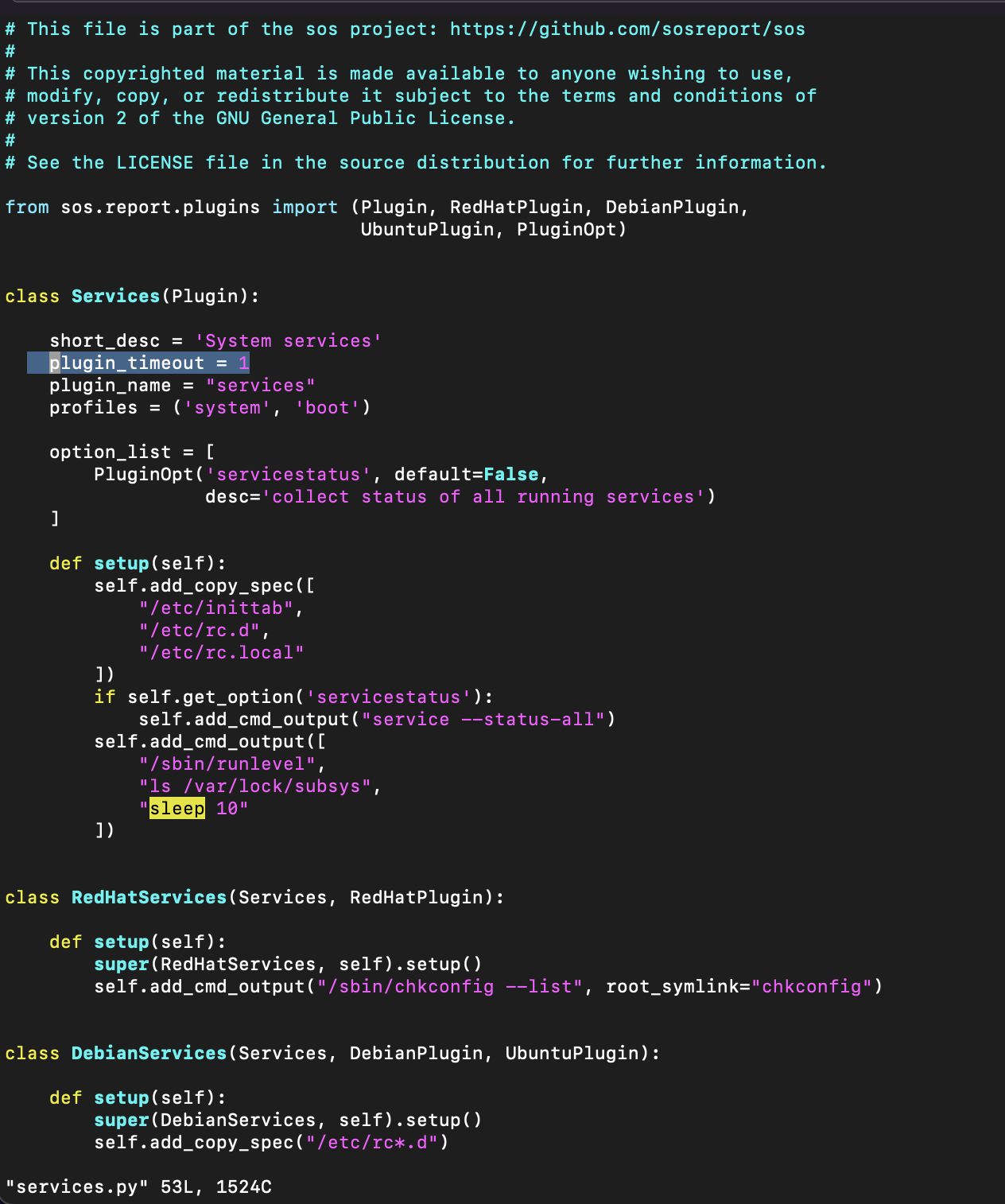 [report] Not able to set timeout using "plugin_timeout" attribute. · Issue #2863 · sosreport/sos ...
